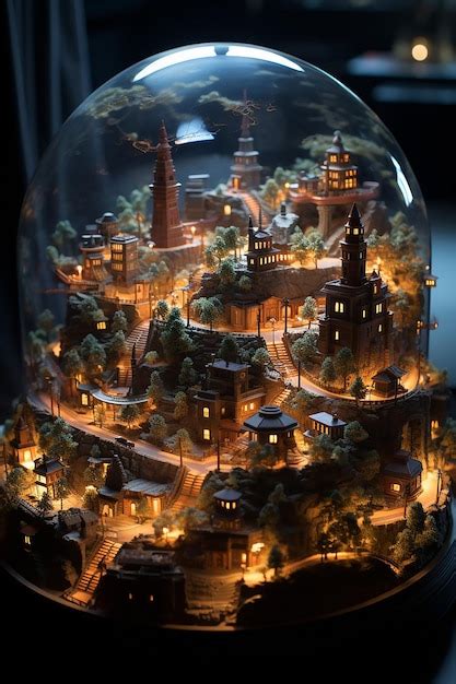 Premium Ai Image Epoxy Resign Diorama Isometric And Tiltshift Art