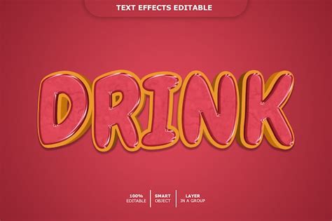 Drinks Text Effect Images Free Download On Freepik