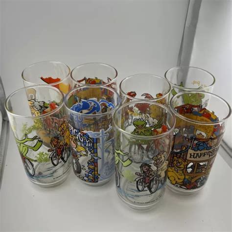 1981 Mcdonalds Jim Henson Muppets The Great Muppet Caper Glasses Lot