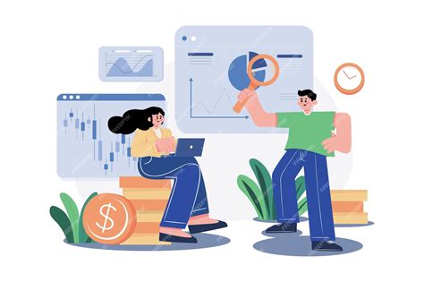 Premium Vector Stock Market Analysis Illustration Concept