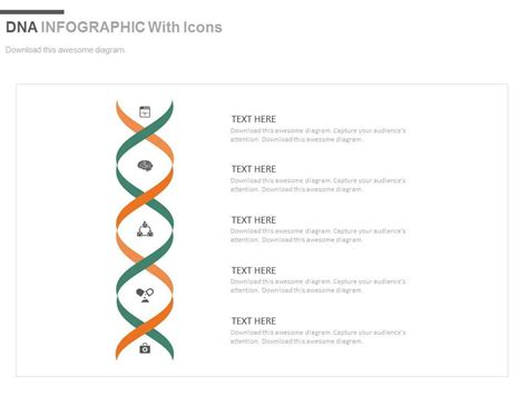 Ppt Five Staged Dna Design Infographics With Icons Flat Powerpoint Design Template