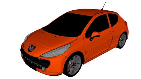 Pegeot 207 3d Model