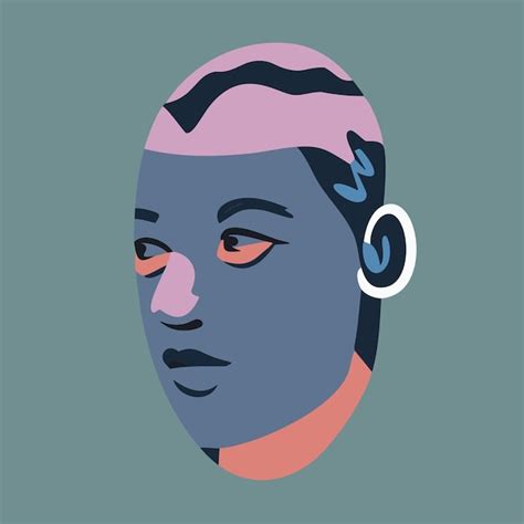 Premium Vector Illustration Of A Person Subtle Dark Flat Minimalis Face Concept Art