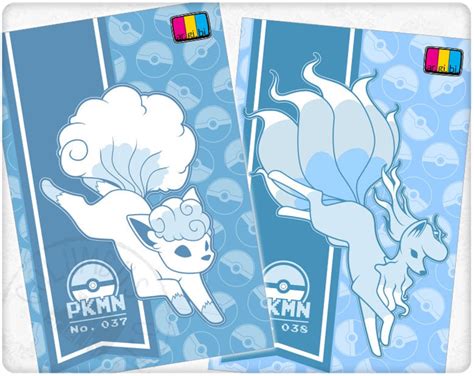 Alolan Vulpix And Ninetales Vinyl Sticker Etsy