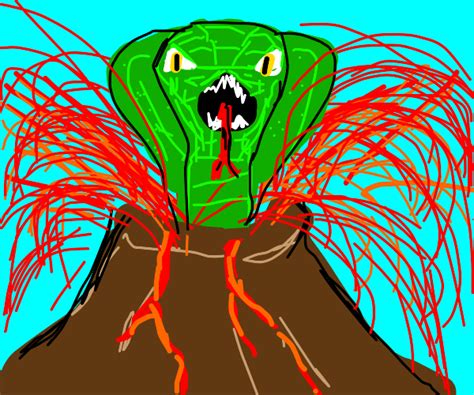 Cobra In A Volcano Drawception