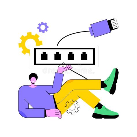 Ethernet Abstract Concept Vector Illustration Ethernet Connection Abstract Concept Vector