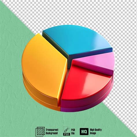 Premium Psd Multicolored Pie Chart Symbol Isolated On Transpatent