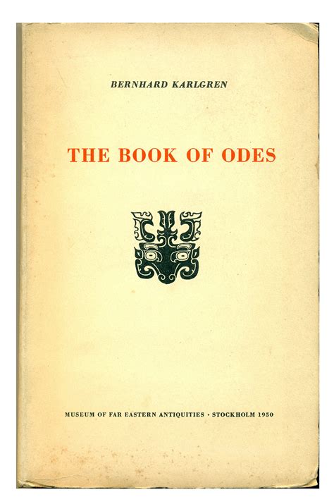 The Book Of Odes Chinese Text Transcription And Translation By