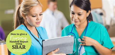 How To Give A Nursing Handoff Report Using Sbar