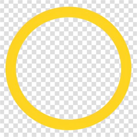 Simple Yellow Circle Outline Illustration Premium Ai Generated Psd