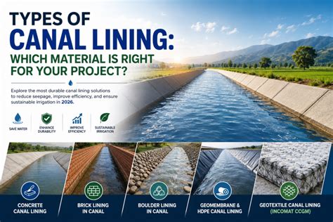 Canal Lining Solutions In India 2026 Guide Types Benefits And Materials