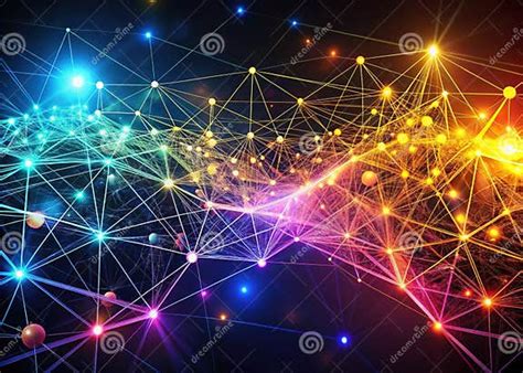 Visualizing The Seamless Flow Of Digital Data A Minimalist Abstract Network Diagram Illustrating