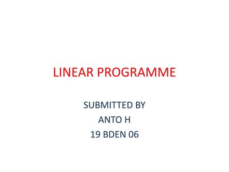 Linear Programme In Ict In Education Pptx Computer Software And