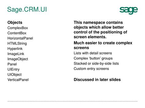 Ppt Sage Crm Developers Course Powerpoint Presentation Free Download Id1689262