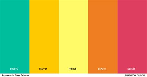 Asymmetric Color Scheme Palettes SchemeColor Com
