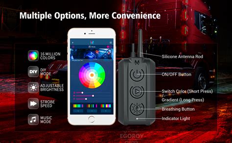 Mictuning Upgraded C3 Rgbw Led Rock Lights Wireless Control