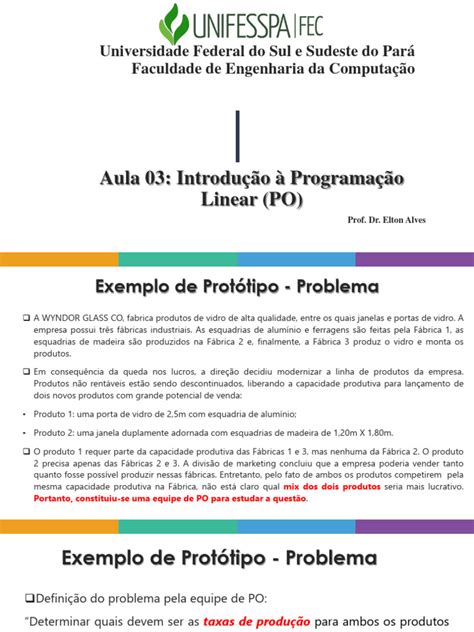 Aula 03 Capítulo 2 Introdução À Programação Linear Pdf