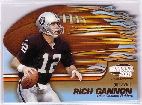 2001 Pacific Invincible Heat Seekers 15 Rich Gannon Whs Nm Mt