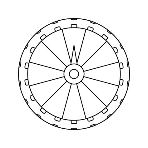 Kleurplaat Met Rad Van Fortuin Voor Kinderen 9955032 Vectorkunst Bij Vecteezy