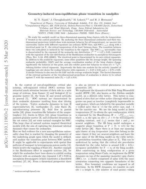 Pdf Geometry Induced Non Equilibrium Phase Transition In Sandpiles