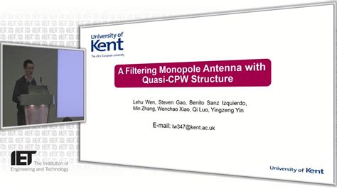 A Filtering Monopole Antenna With Quasi Cpw Structure Iet