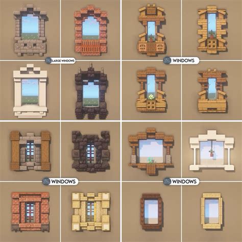 Minecraft Window Designs Minecraft Window Build Minecraft Window