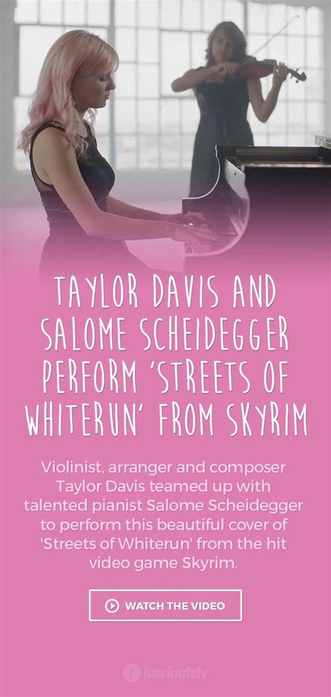 Taylor Davis And Salome Scheidegger Perform Streets Of Whiterun From Skyrim