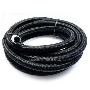 An 10 916 14mm Black Nylon Braided Rubber Fuel Oil Cooler Hose Pipe 1