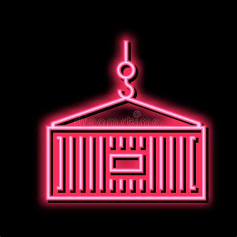 Container Loading Line Icon Vector Black Illustration Stock Vector Illustration Of Color