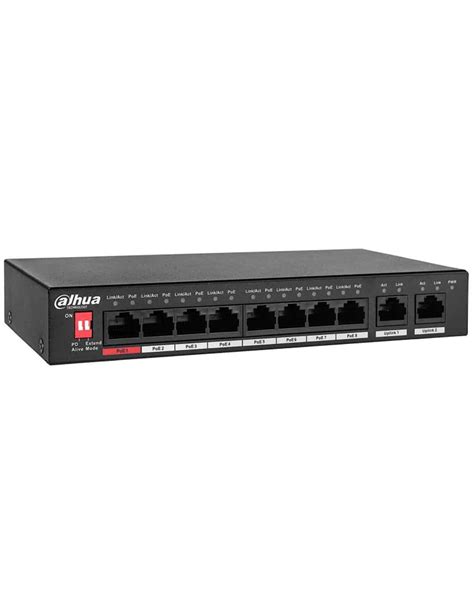 Dahua 10 Port Unmanaged Desktop Switch With 8 Port Poe Dh Pfs3010 8et 96 V Home Automation