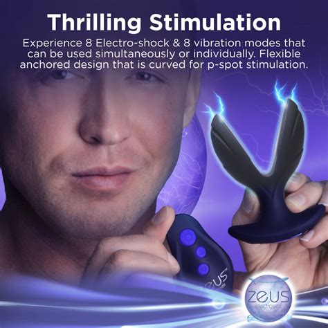 64x Electro Spread Vibrating And E Stim Silicone Butt Plug Zeus Electro