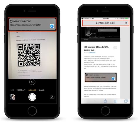 IOS Vulnerability In Camera App S QR Code Reader Could Send Users To Malicious Websites