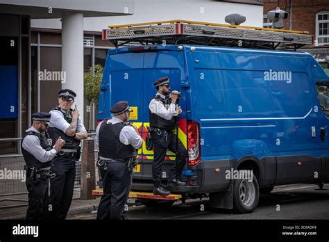 London Uk 2nd August 2025 Police Video Surveillance Unit Along With