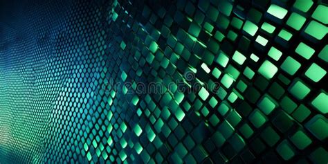 Futuristic Abstract Background With Glowing Hexagonal Patterns The