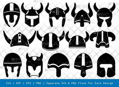 Viking Helmet Silhouette Viking Helmet Svg Helmet Svg Horned Helmet