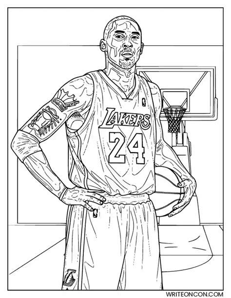 8 Ücretsiz Yazdırılabilir Kobe Bryant Boyama Sayfaları Yetişkinler Ve