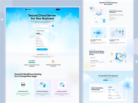 Cloud Server Platform Ui Design Web Hosting Template Pricing By