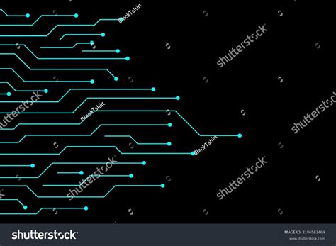 Circuit Board Blue Light Black Background Stock Illustration 2186562469 Shutterstock