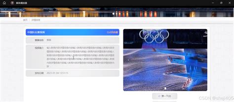 基于ssmvue基于html5的冬奥会网站的设计与实现【开题程序论文】 Csdn博客