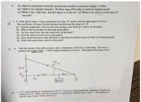 Solved An Object Is Projected Vertically Upward And Reaches Chegg