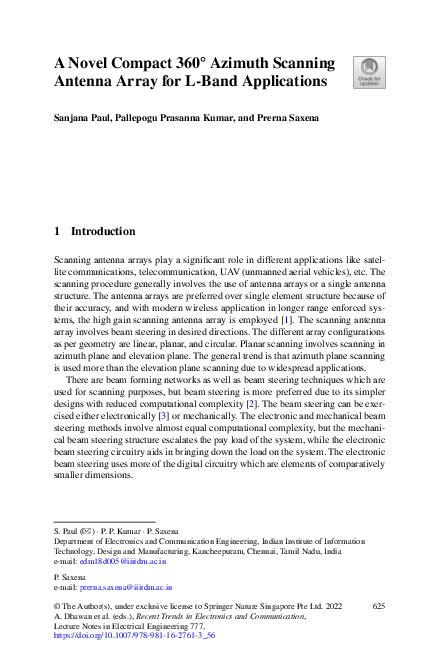 Pdf A Novel Compact 360 Circ Azimuth Scanning Antenna Array