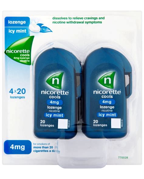 Nicorette Cools Icy Mint Nicotine Lozenges 4mg