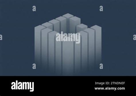 Clean And Simple Trendy Geometric Background With Digital Seamless Loop Animation Of Rectangular