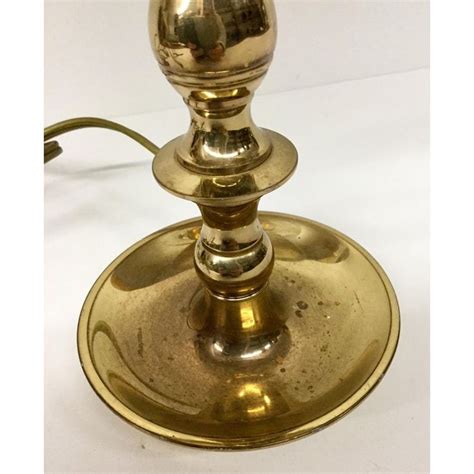 Vintage Baldwin Solid Brass Candlestick Table Lamp