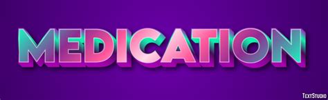 Medication Text Effect And Logo Design Word