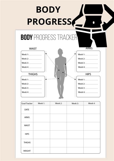 Body Progress Tracker Body Measurements Tracker Pdf Before