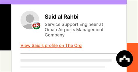 Said Al Rahbi Service Support Engineer At Oman Airports Management