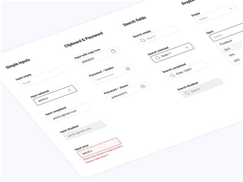 Ui Elements Simple Inputs And Dropdowns By Niko V On Dribbble