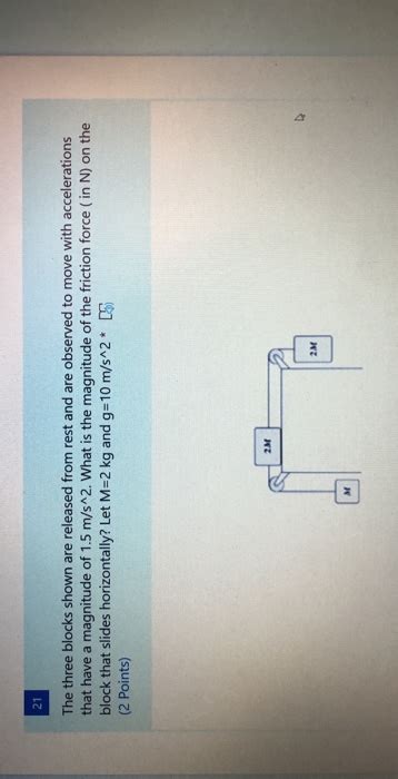 solved 21 the three blocks shown are released from rest and
