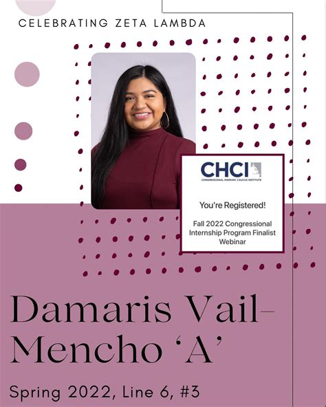 Celebrating Zeta Lambda Congratulations To Our Sister Damaris Vail Mencho For Being Selected As